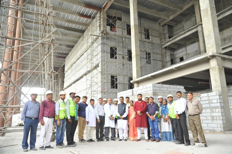 60% construction work of 19-floor new AMC hospital building completed ...